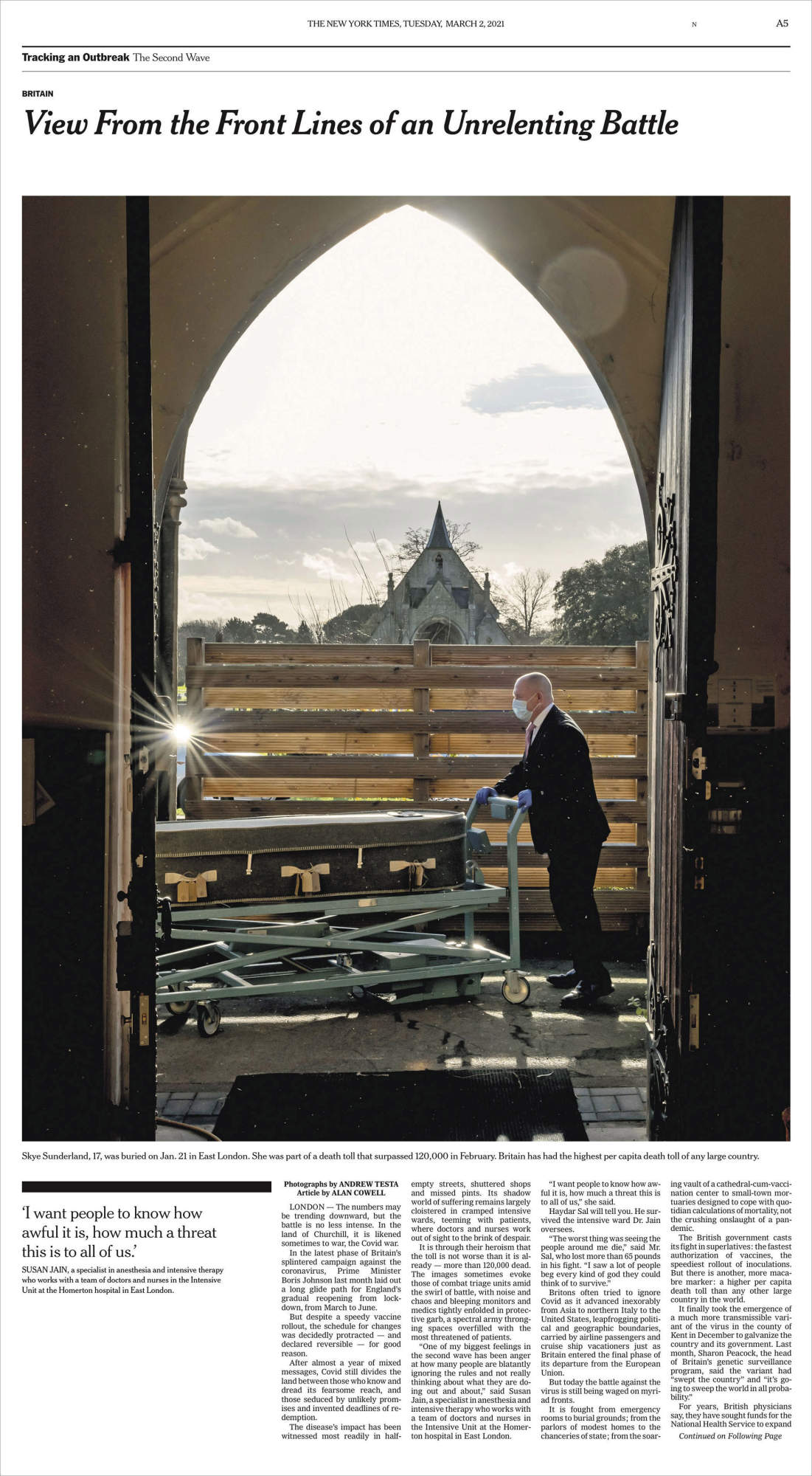 Andrew Testa featured in the New York Times — Panos Pictures