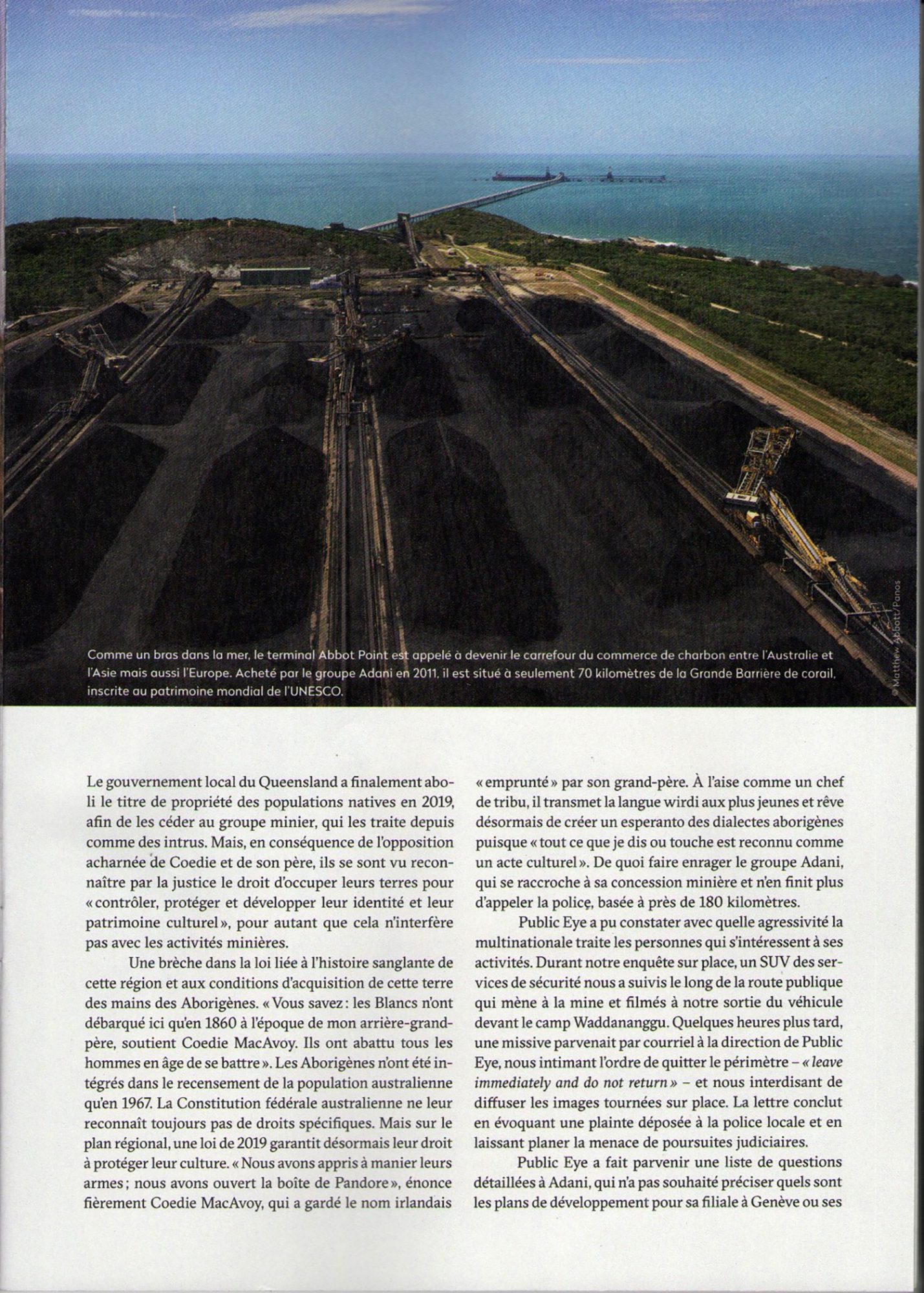 Matthew Abbott published in Public Eye magazine — Panos Pictures